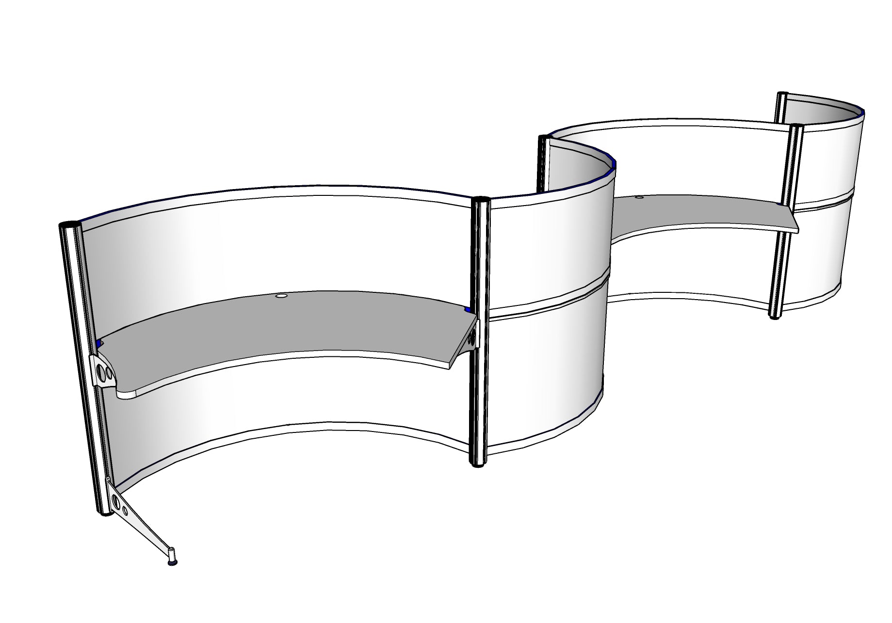Round desks and round workstations – fluidconcepts